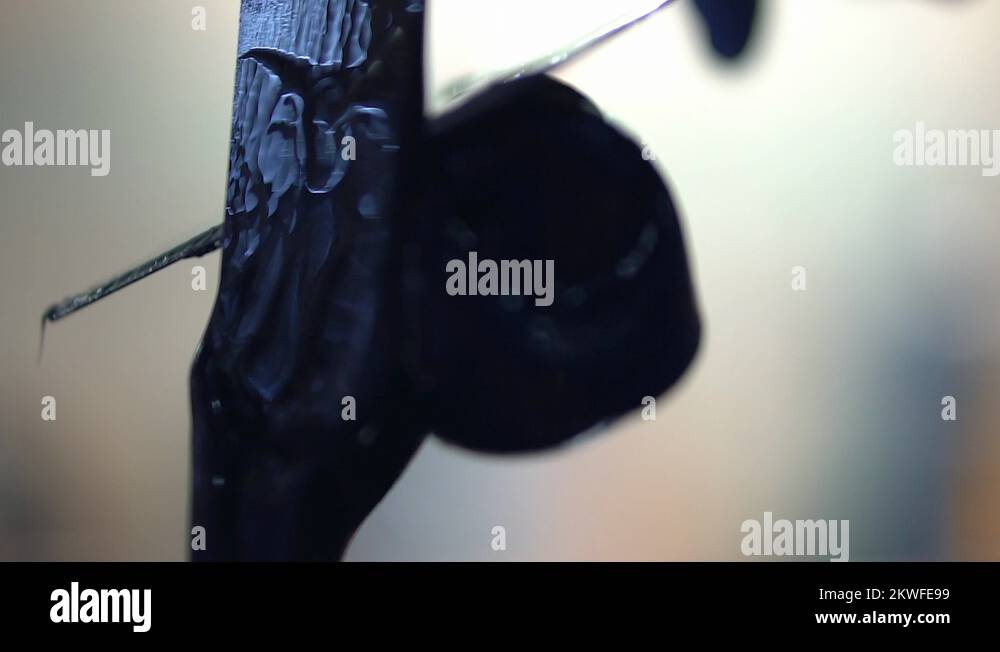 Ink Mixing - Collecting the Ink in a Plastic Container Stock Video ...