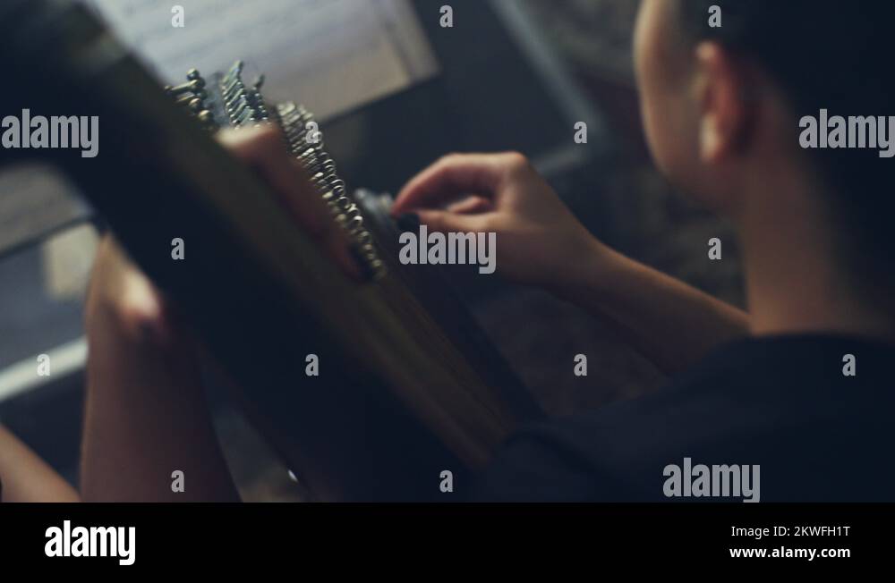 Female kobza player. Woman playing bandura music. Pandora musical ...