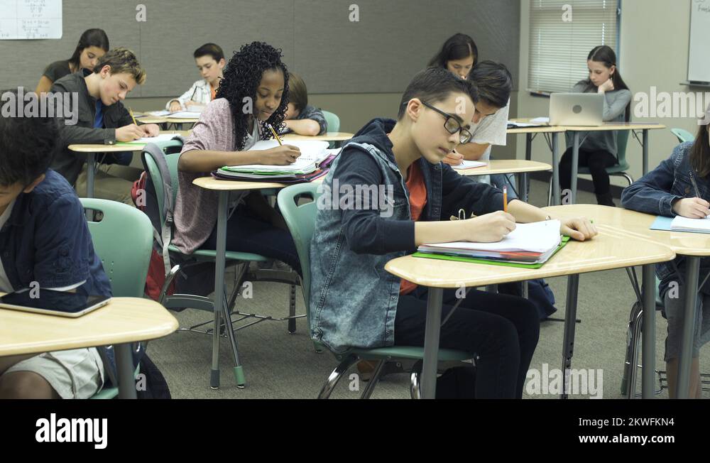 Students writing in classroom Stock Videos & Footage - HD and 4K Video ...