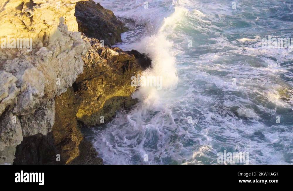 Rock cliff wave crash break Stock Videos & Footage - HD and 4K Video Clips - Alamy