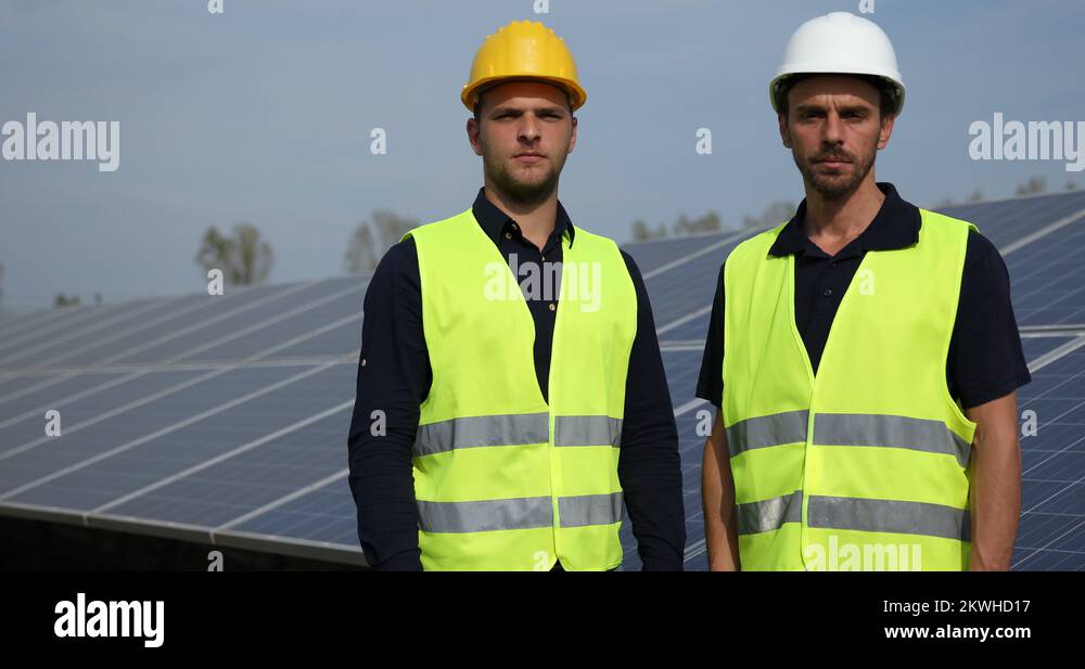 Master Engineer Men Gesture Ok Sign Camera Clean Solar Panels Eco ...