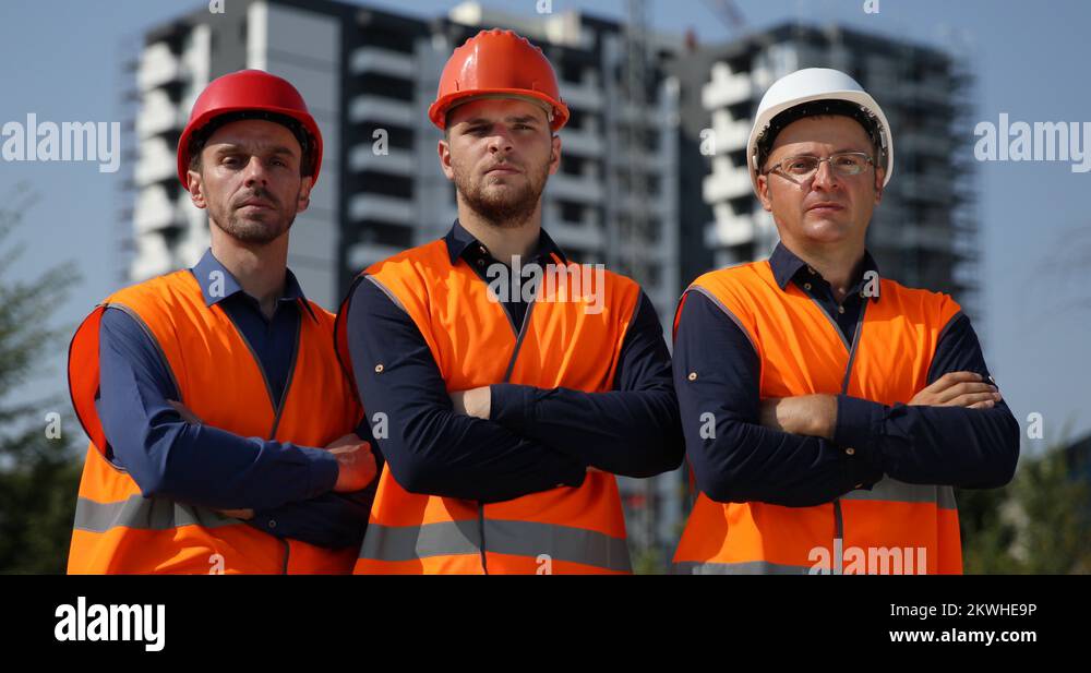 Architect Expert Engineer Men Portrait Pose Serious Look Under ...