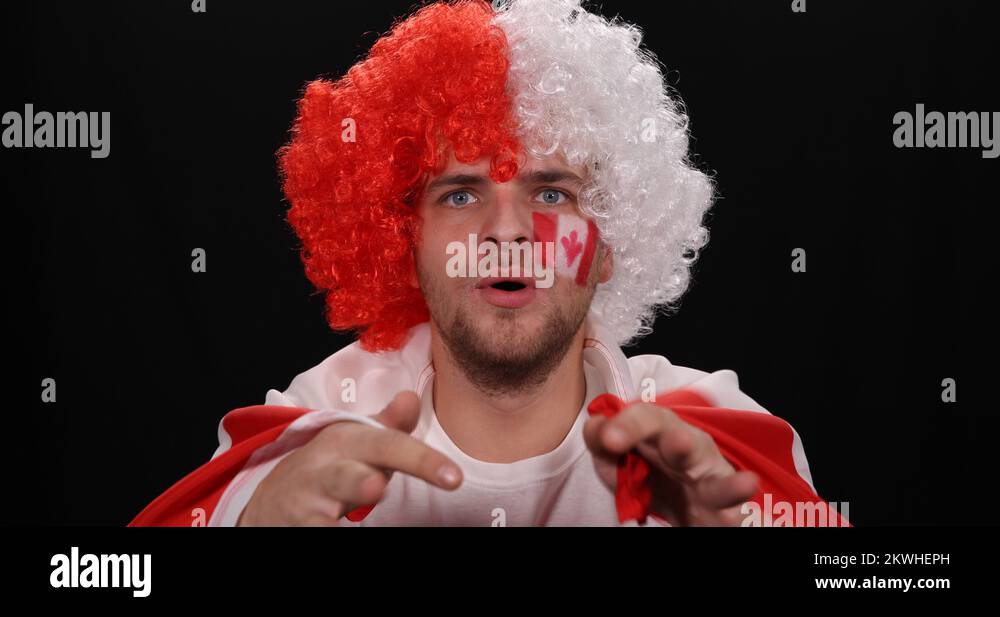 Sad Canadian Man Supporter Fan Unhappy Moment Team Canada Lost Game ...