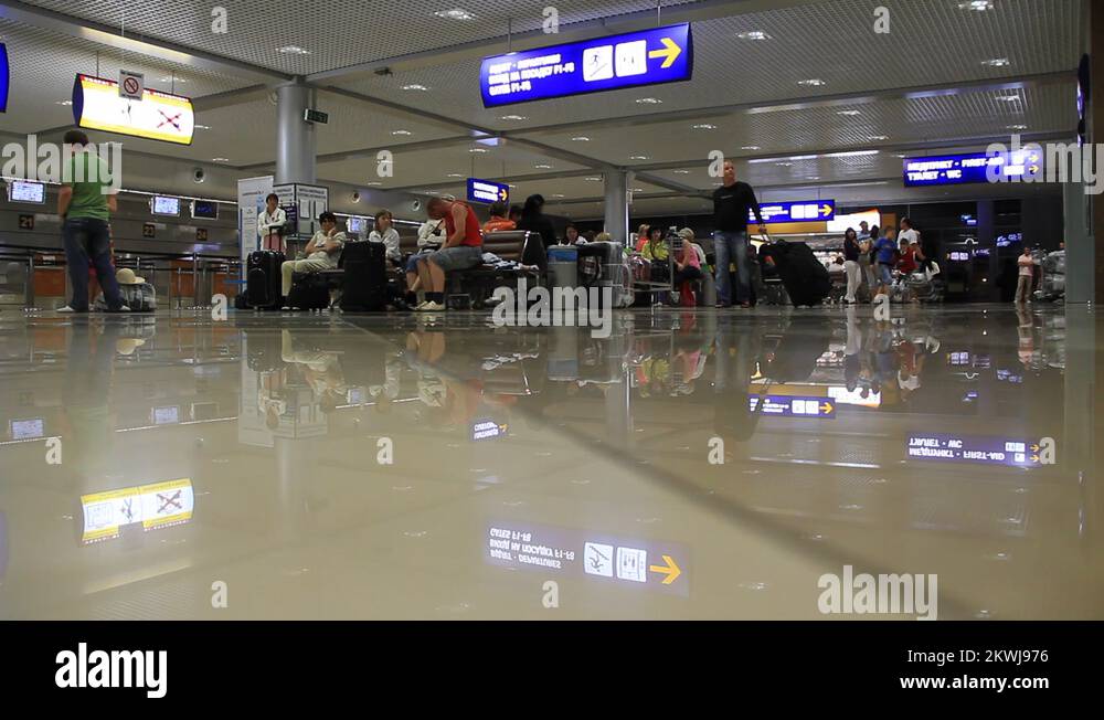 International airport "Borispol". Waiting space in new terminal "F ...