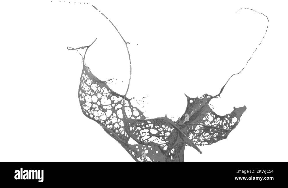 grey paint splash in air filmed in slow motion with alpha channel use ...