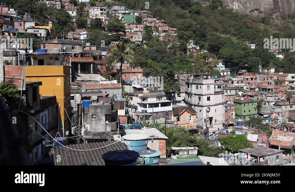 Favela Rocinha, Rio de Janeiro, Brazil FULL HD 1080P Stock Video ...