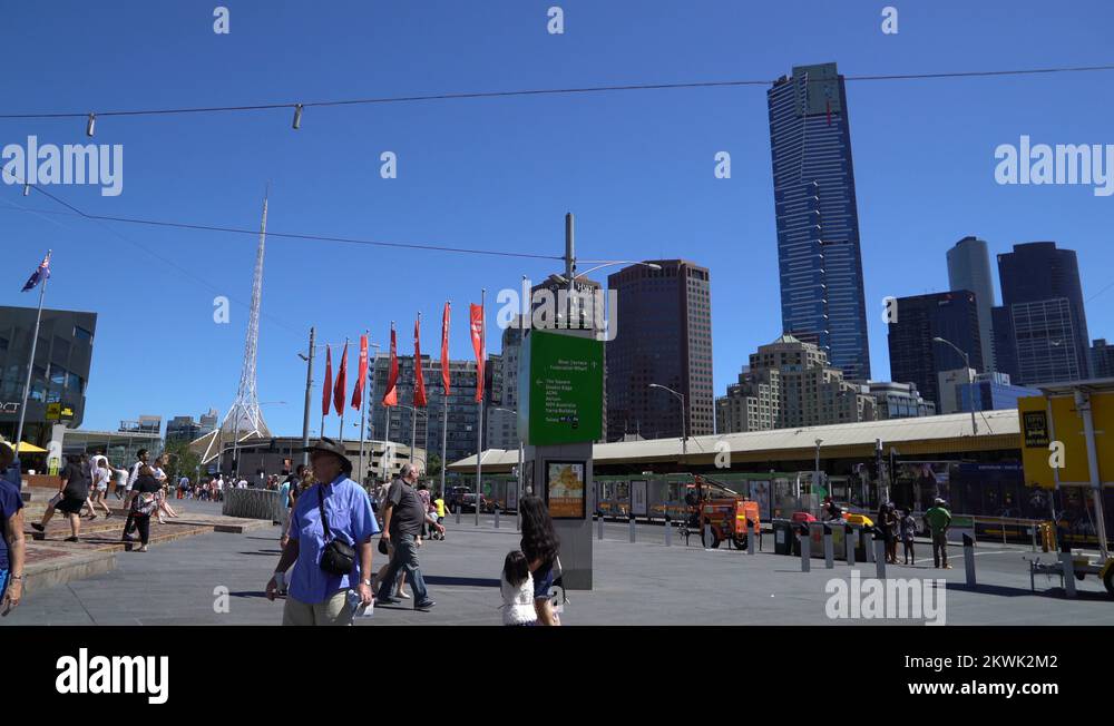 Melbourne city square australian city Stock Videos & Footage - HD and ...