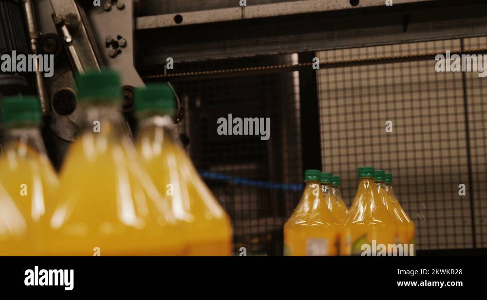 Forklift loading bottles in warehouse Stock Video Footage - Alamy