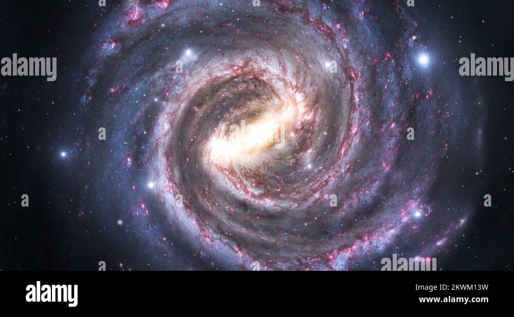 Milky Way Galaxy Spinning in Space Flying Through Stars in Universe ...