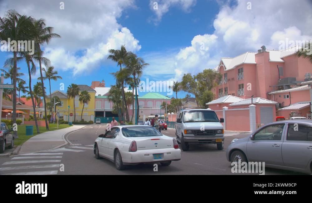 Nassau Bahamas Paradise Island Street Scene Stock Video Footage - Alamy