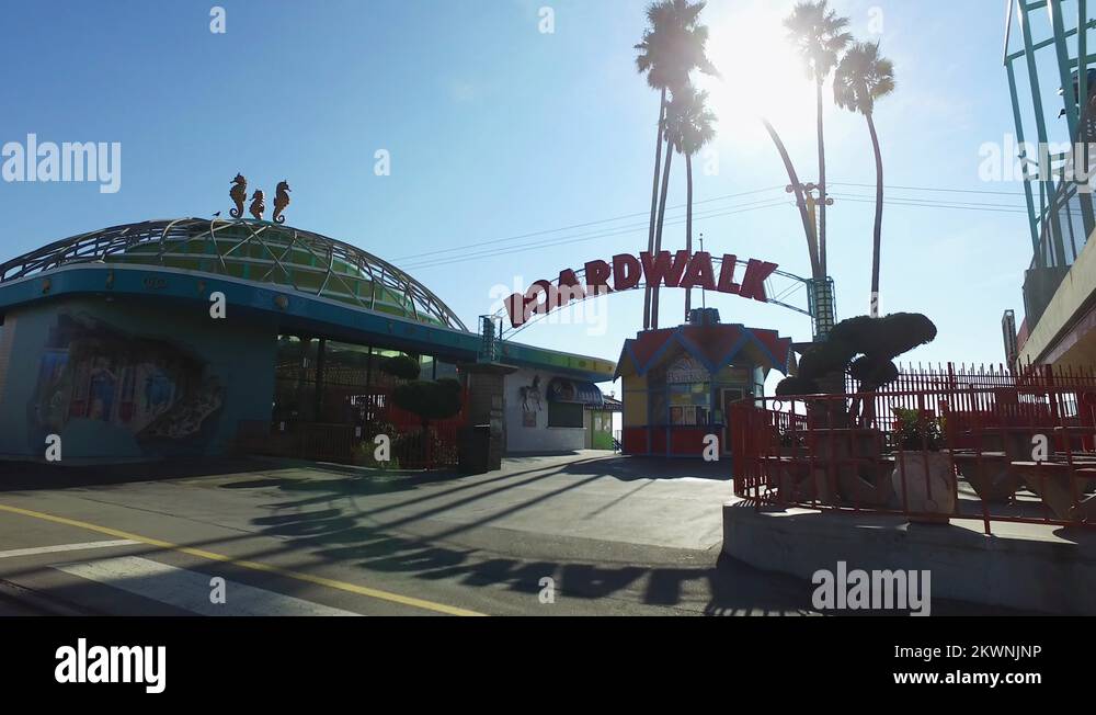 Sunny pacific beach boardwalk Stock Videos & Footage - HD and 4K Video ...