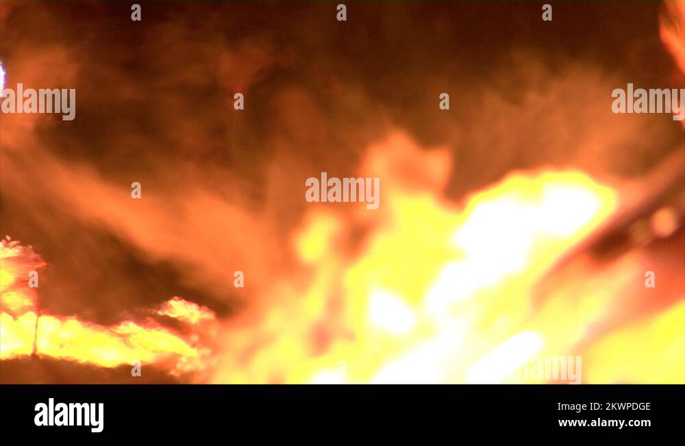 Japanese Fire Festival - Fire ring spinning at Ichinomiya Aso Shrine ...