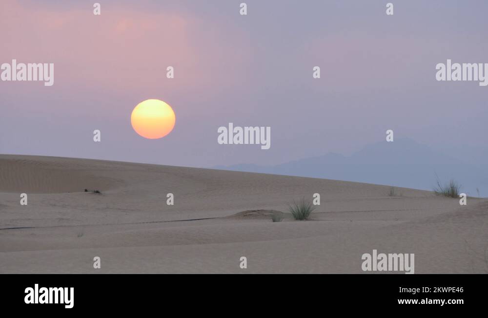 Sunrise in the desert on Desert Safari near Dubai, Dubai, United Arab ...