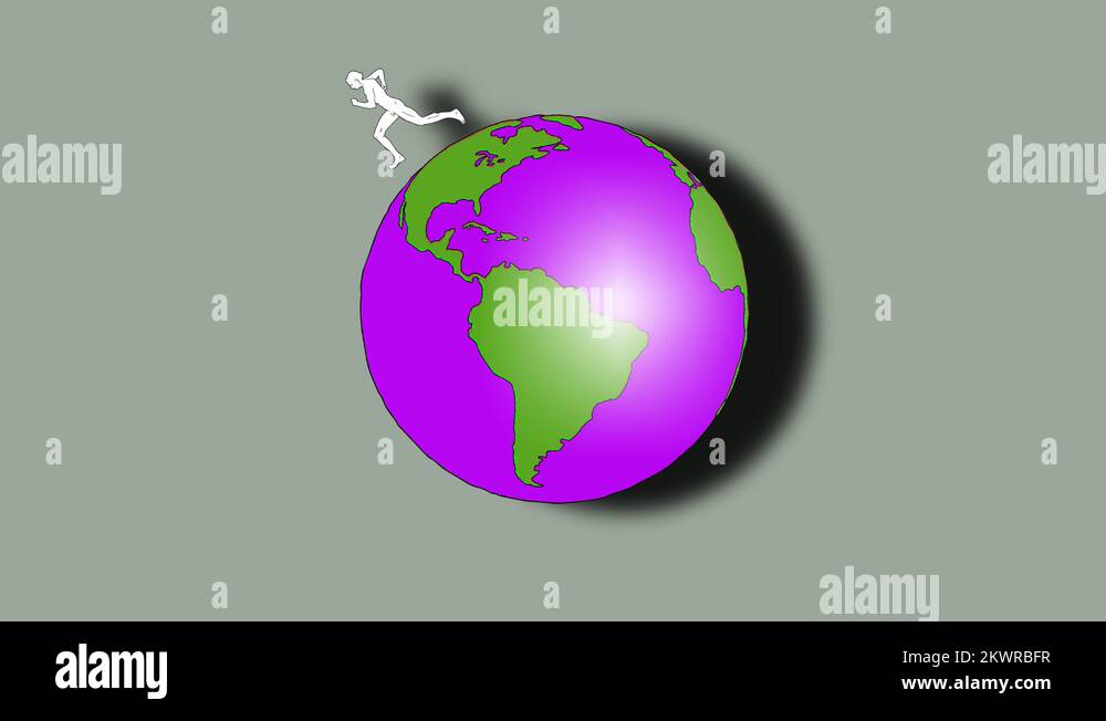 Man running on globe Stock Videos & Footage - HD and 4K Video Clips - Alamy