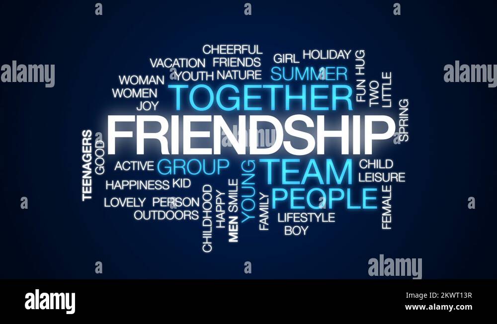 Friendship animated word cloud, text design animation Stock Video ...