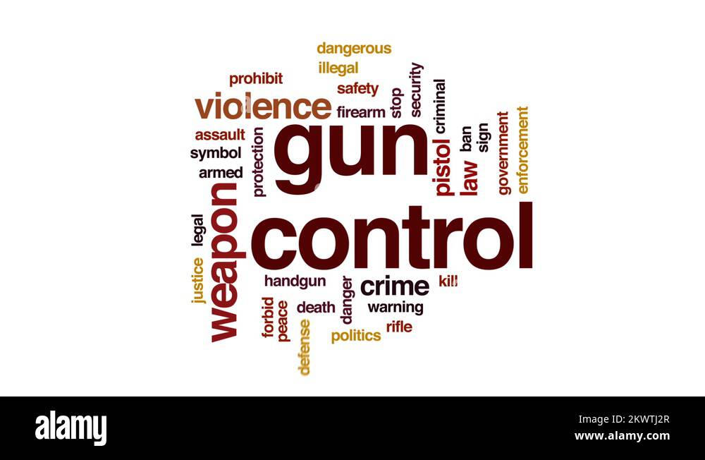 Gun control animated word cloud, text design animation Stock Video ...