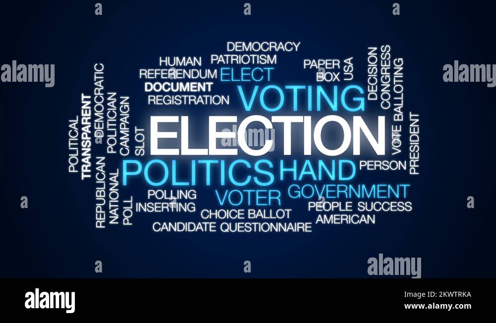 Election animated word cloud, text design animation Stock Video Footage ...