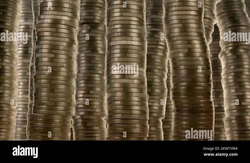 coin towers falling Stock Video Footage - Alamy
