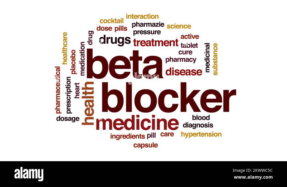Beta blocker animated word cloud, text design animation Stock Video ...