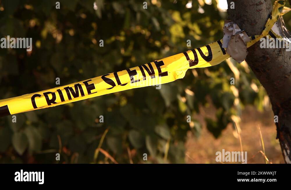 Crime scene police tape Stock Video Footage - Alamy