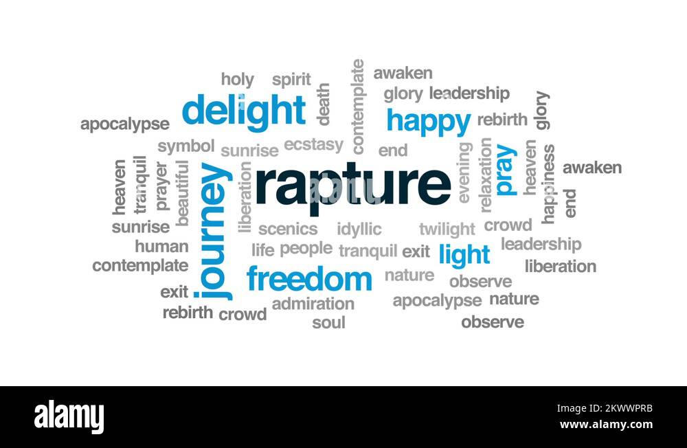 Rapture animated word cloud, text design animation Stock Video Footage ...