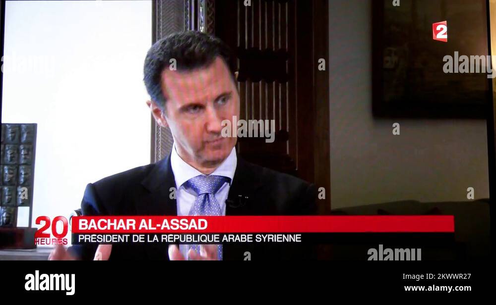 Bashar Al Assad France 2 David Pujadas Interview Tv Time Lapse Fast
