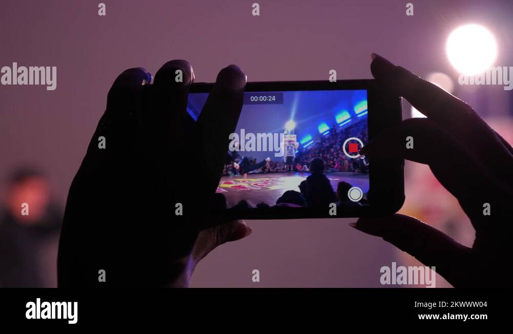 Holding shooting video or take picture on mobile smartphone camera ...