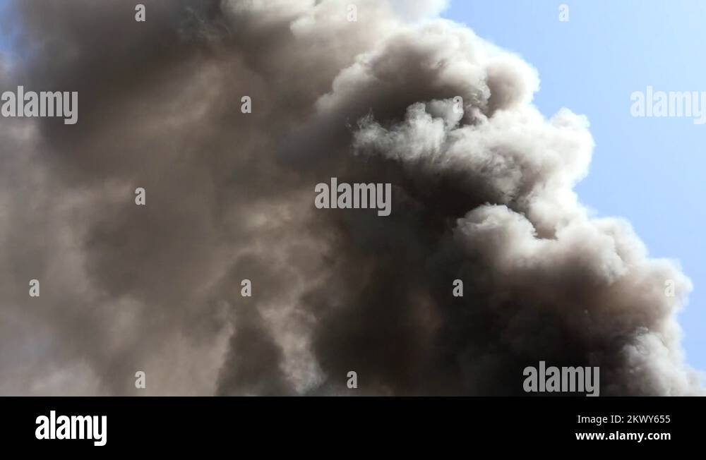 Black Smoke Clouds, Nature Pollution, Burning Fire, Ecological Disaster ...