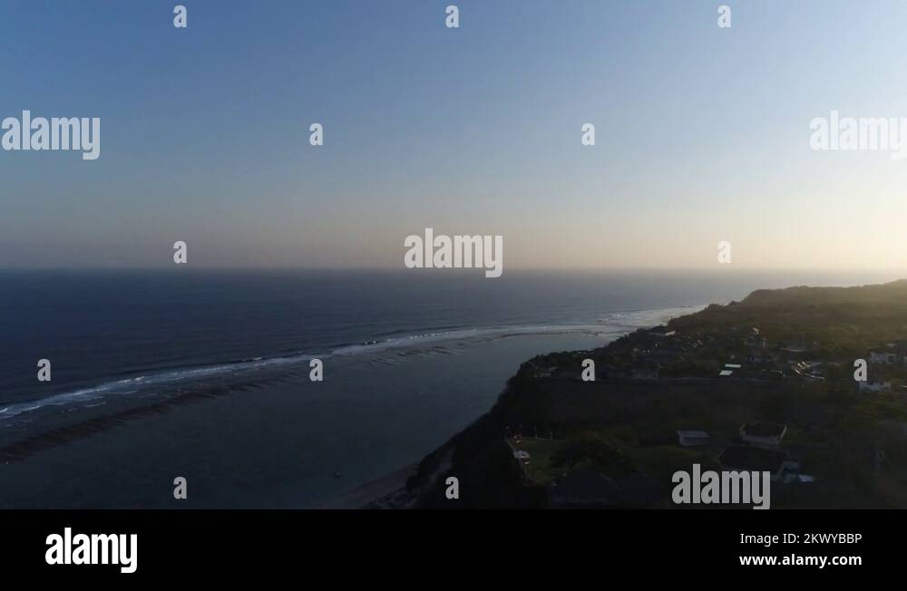 Very slow pan out over beach and ocean in Bali Indonesia Stock Video ...