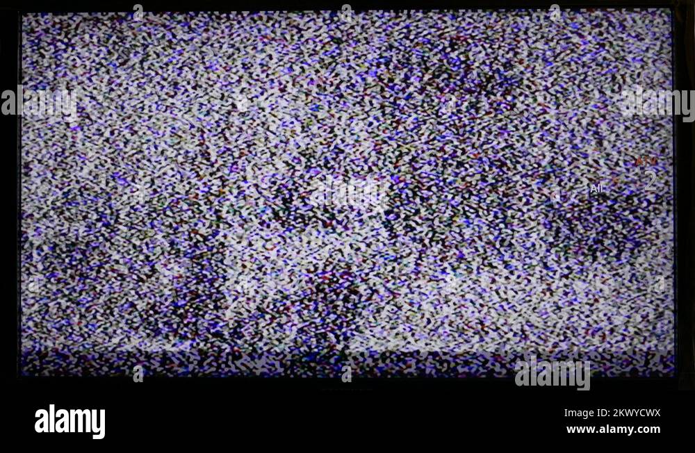 Ungraded: LCD Television Set Displays Static Noise and Message "Weak or ...