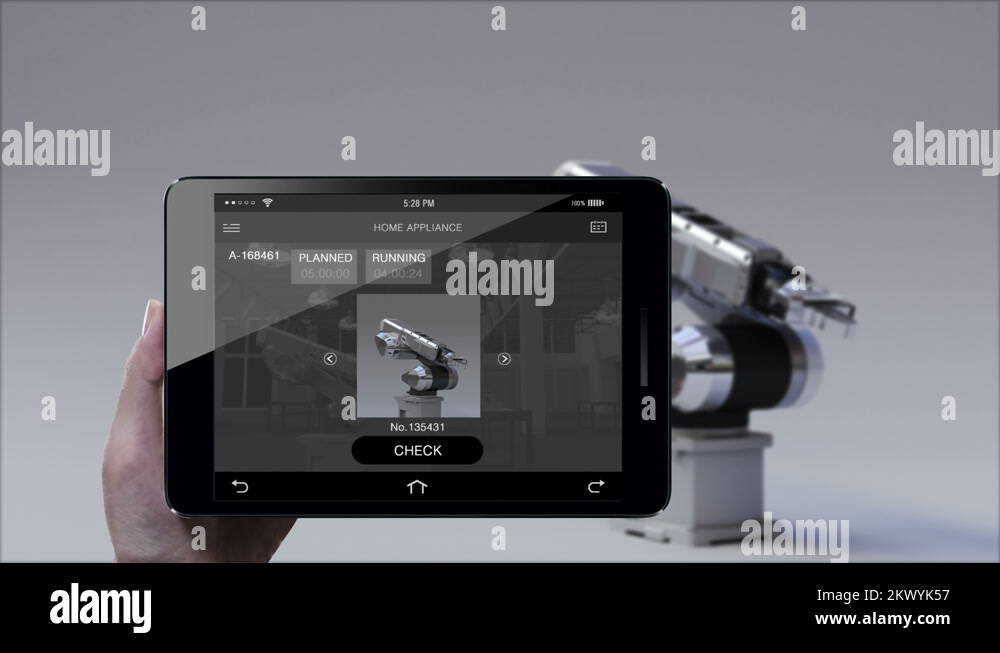 Control Monitoring Robot Arm In Smart Factory Using Smart Pad Tablet