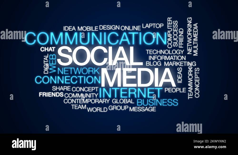 Social media animated word cloud, text design animation Stock Video ...