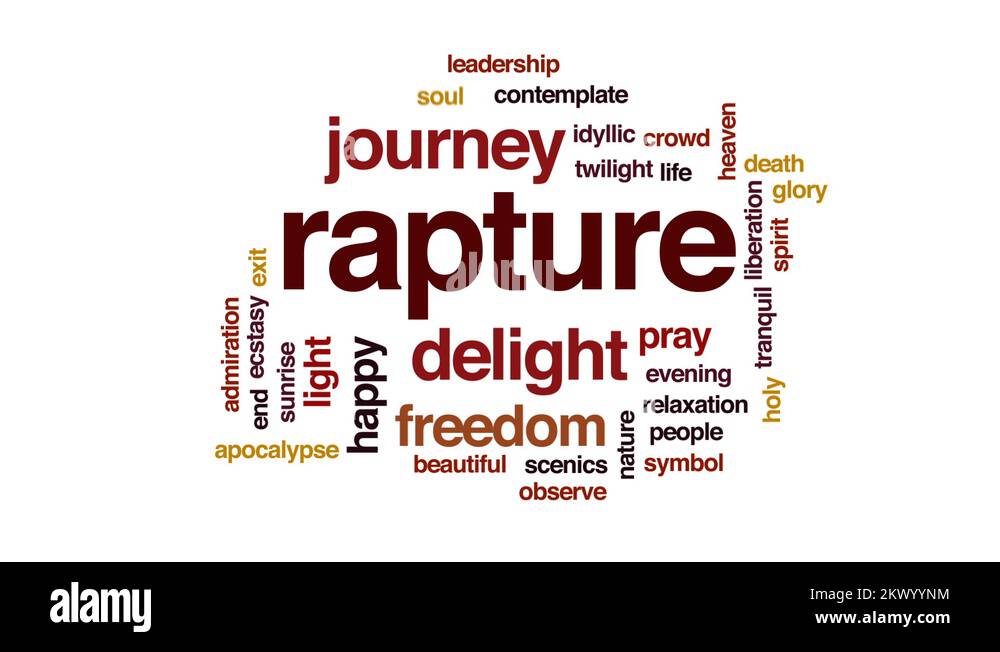 Rapture animated word cloud, text design animation Stock Video Footage ...