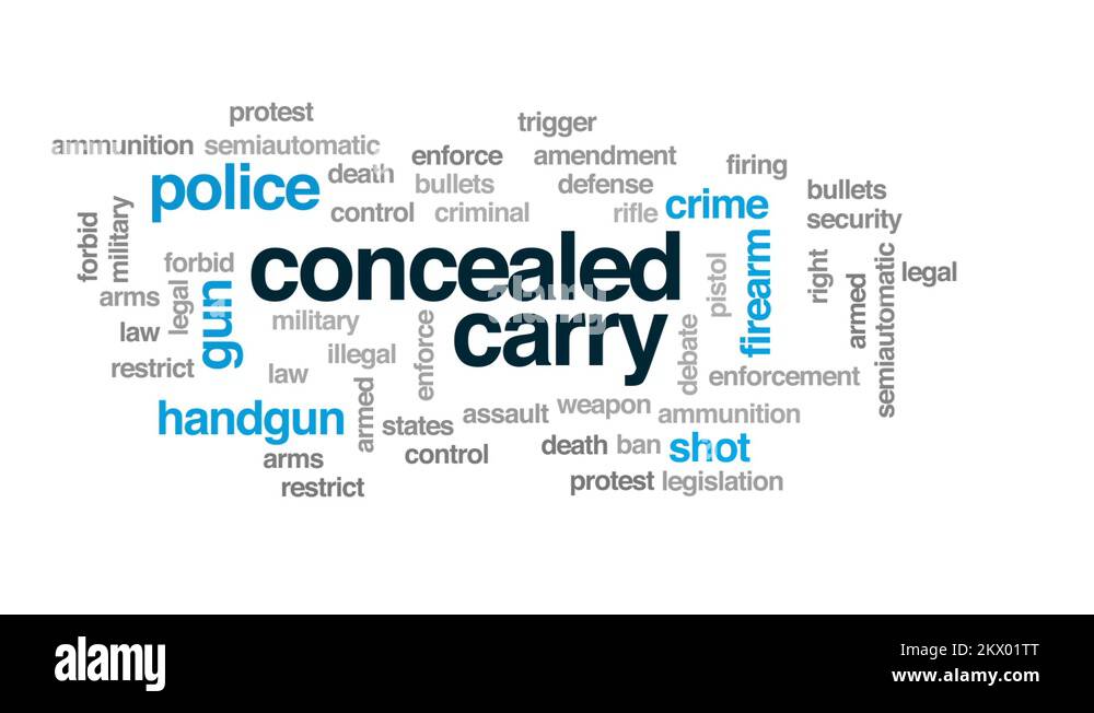 Concealed carry animated word cloud, text design animation Stock Video ...