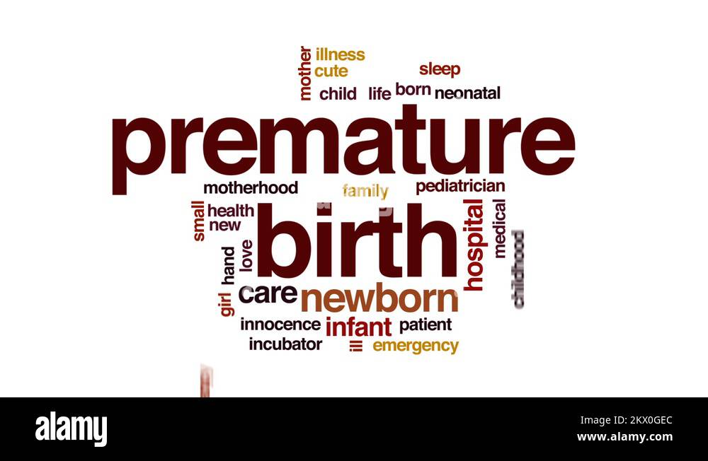 Premature birth animated word cloud, text design animation Stock Video ...