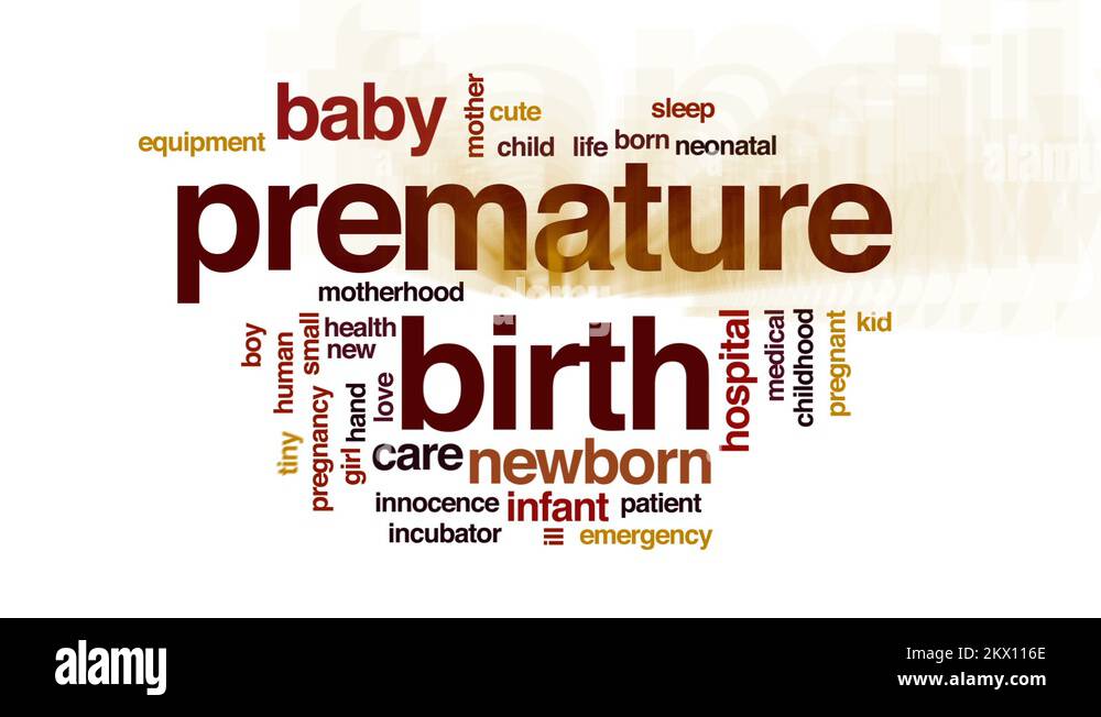 Premature birth animated word cloud, text design animation Stock Video ...
