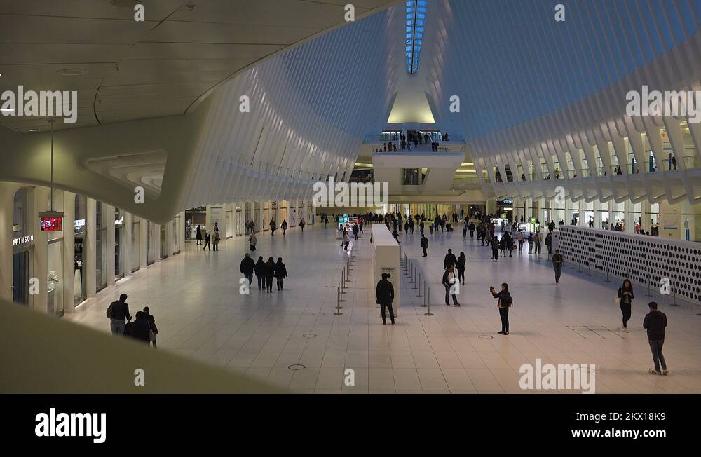 Futuristic building the Oculus in New York, UHD 4k Stock Video Footage ...