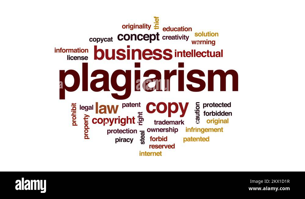 Plagiarism animated word cloud, text design animation Stock Video ...