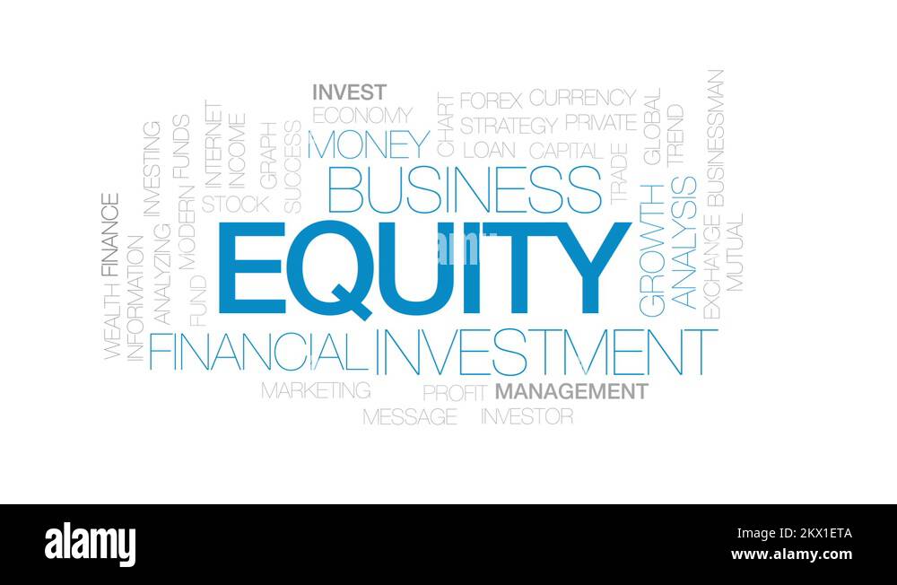 Equity animated word cloud, text design animation. Kinetic typography ...