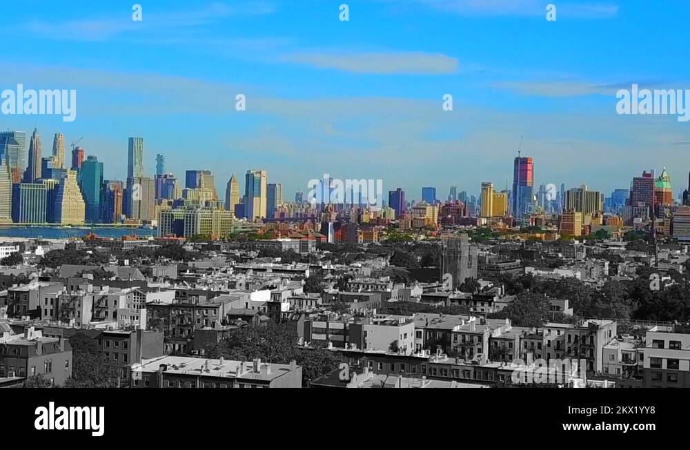 2876 - Pan View of Downtown Brooklyn and New York City - Special ...
