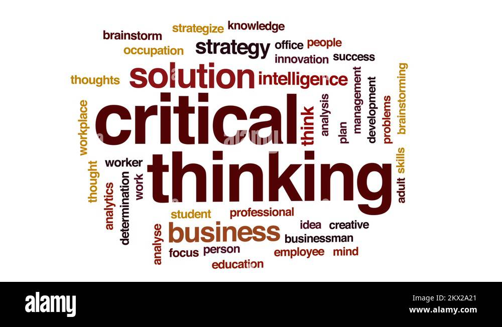 Critical thinking animated word cloud, text design animation Stock ... Critical thinking animated word cloud, text design animation Stock ...