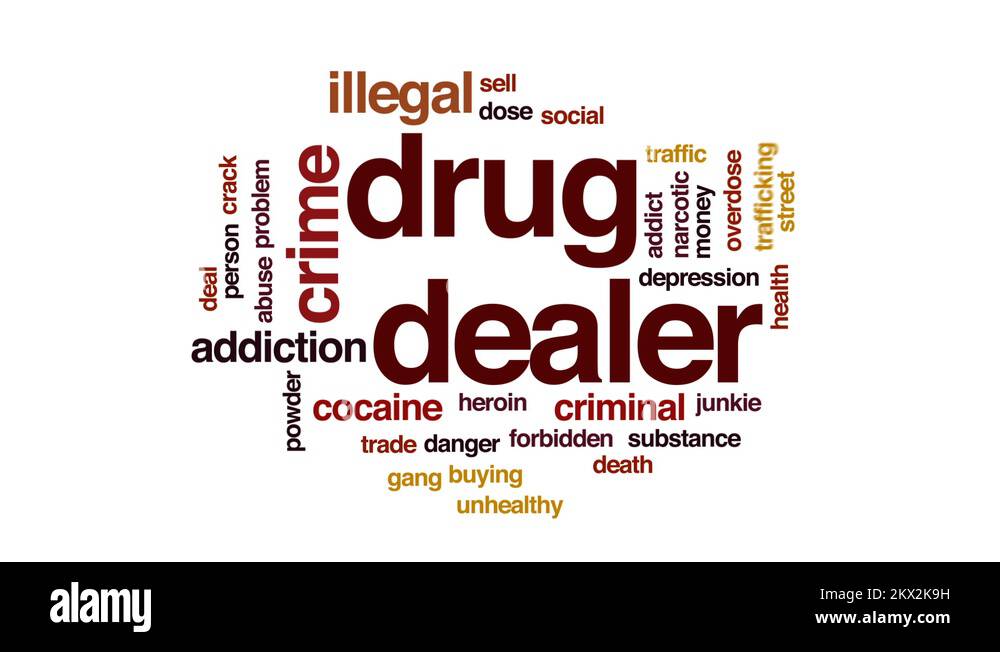 Drug dealer animated word cloud, text design animation Stock Video ...