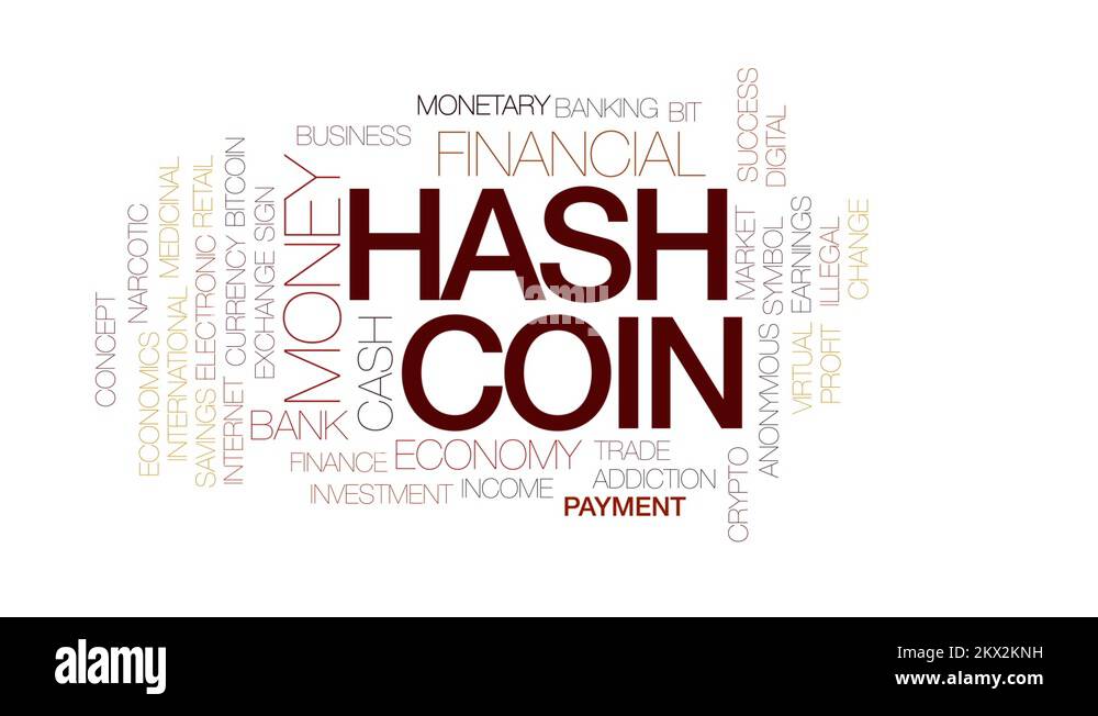 Hashcoin animated word cloud, text design animation. Kinetic typography ...