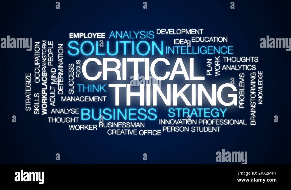 Critical thinking animated word cloud, text design animation Stock ... Critical thinking animated word cloud, text design animation Stock ...