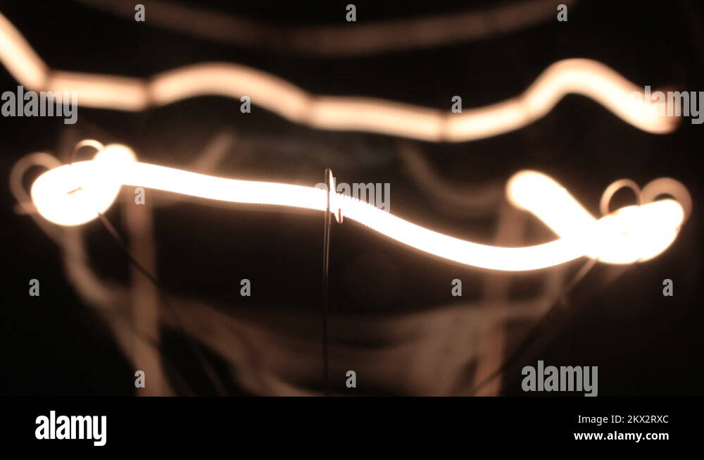 Smooth increase and decrease in the power of the helix of the tungsten ...