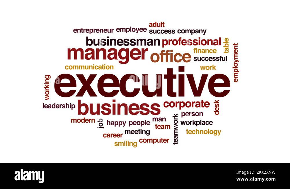 Executive animated word cloud, text design animation Stock Video ...