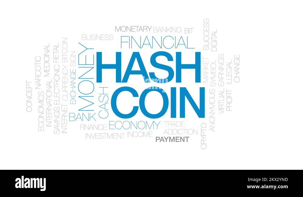 Hashcoin animated word cloud, text design animation. Kinetic typography ...