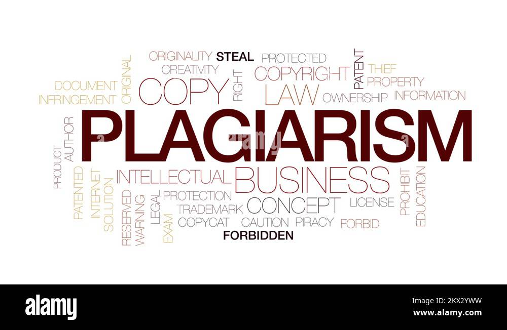 Plagiarism animated word cloud, text design animation. Kinetic typography Stock Video Footage ...