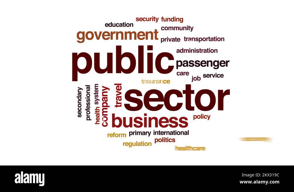 Public sector animated word cloud, text design animation Stock Video ...