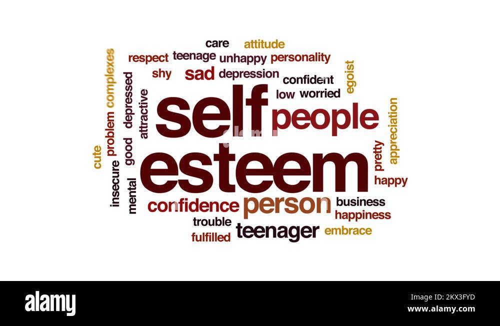 Self esteem animated word cloud, text design animation Stock Video ...